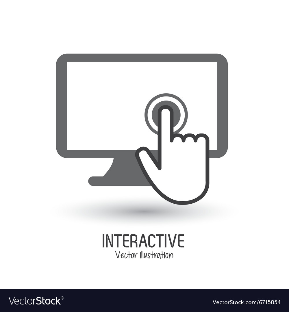 Interactive technology design Royalty Free Vector Image