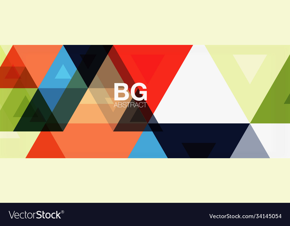 Mosaic Triangle Pattern Abstract Background Vector Image