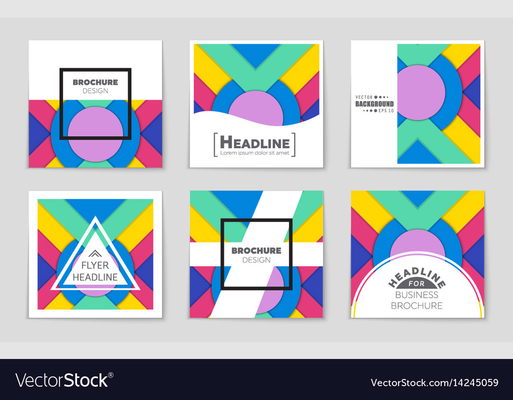 Abstract layout background set for art Royalty Free Vector