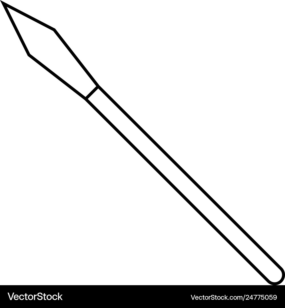 Icon outline spear isolated on white background Vector Image