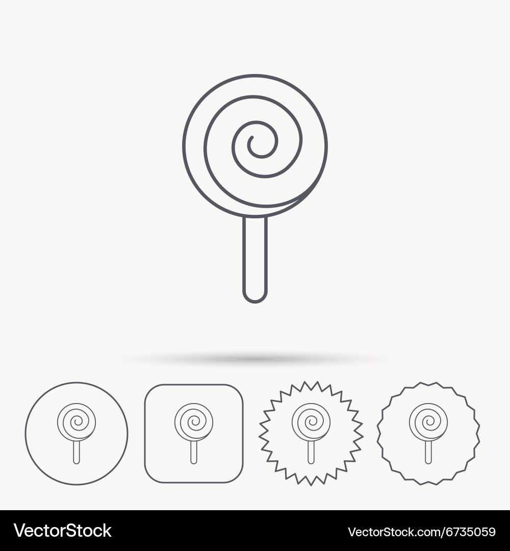 Lollipop icon lolly pop candy sign Royalty Free Vector Image