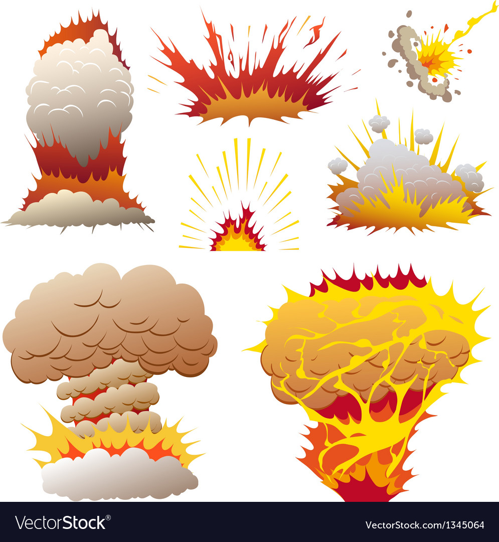 Comic book explosion elements Royalty Free Vector Image Comic book explosion elements Royalty Free Vector Image