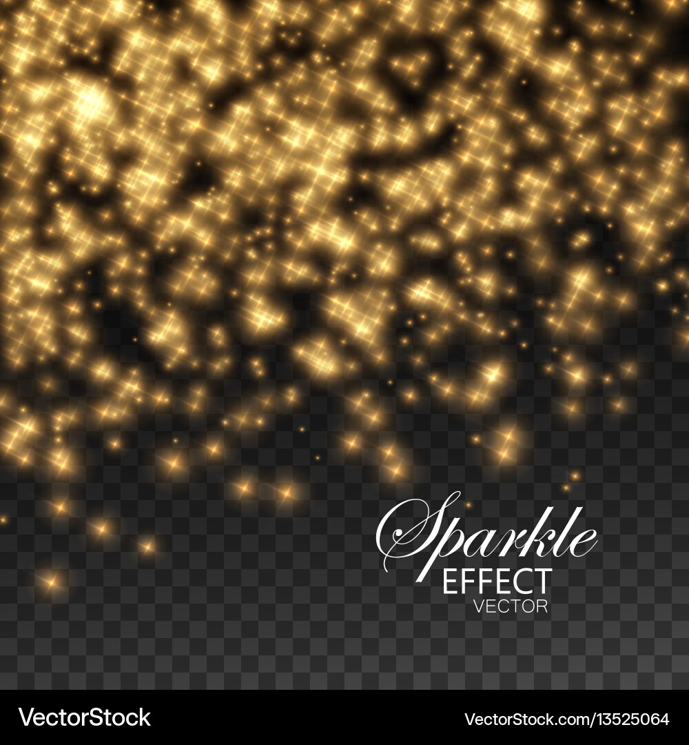 Gold glittering star dust Royalty Free Vector Image