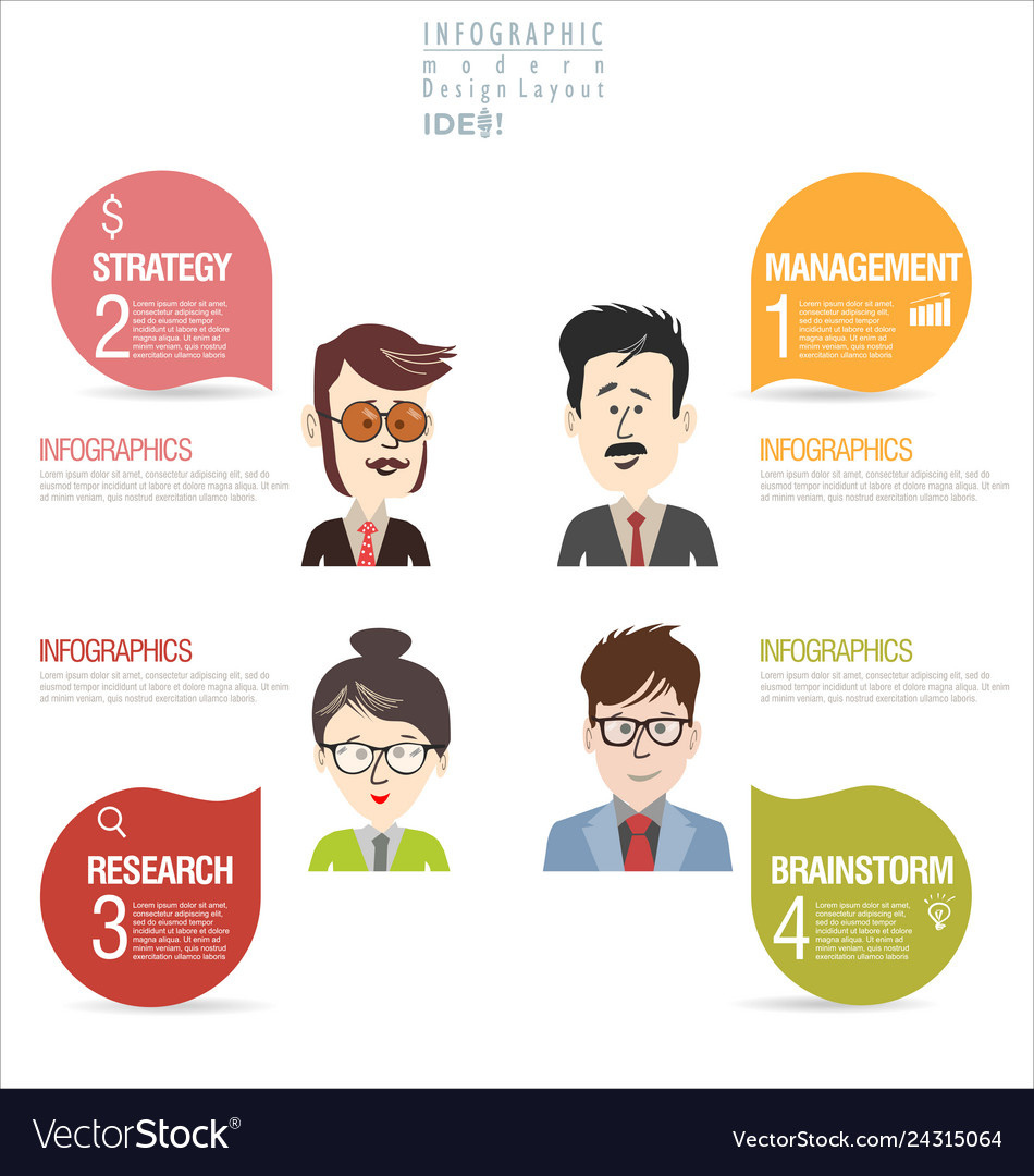 Infographics concept modern background Royalty Free Vector