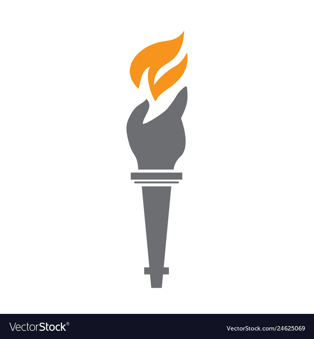 Torch icon on background for graphic and web Vector Image