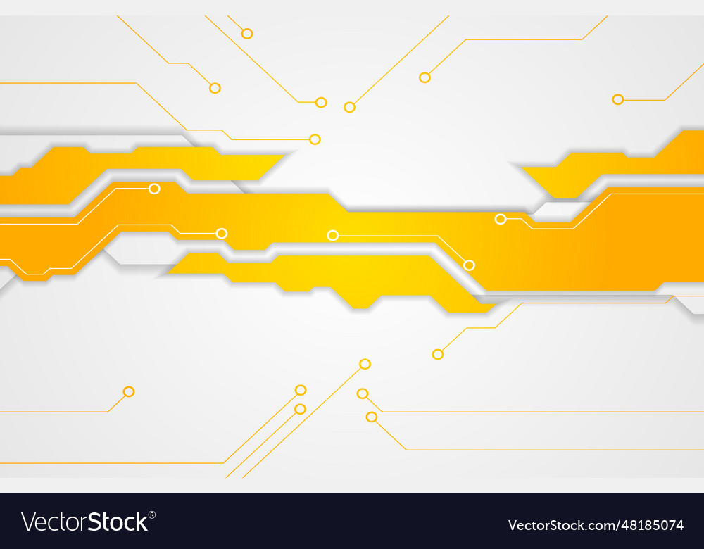 Abstract bright orange technology background Vector Image Abstract bright orange technology background Vector Image