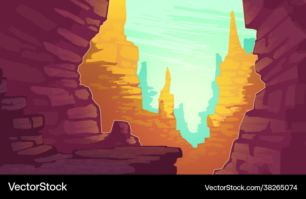 Cartoon grand canyon Royalty Free Vector Image