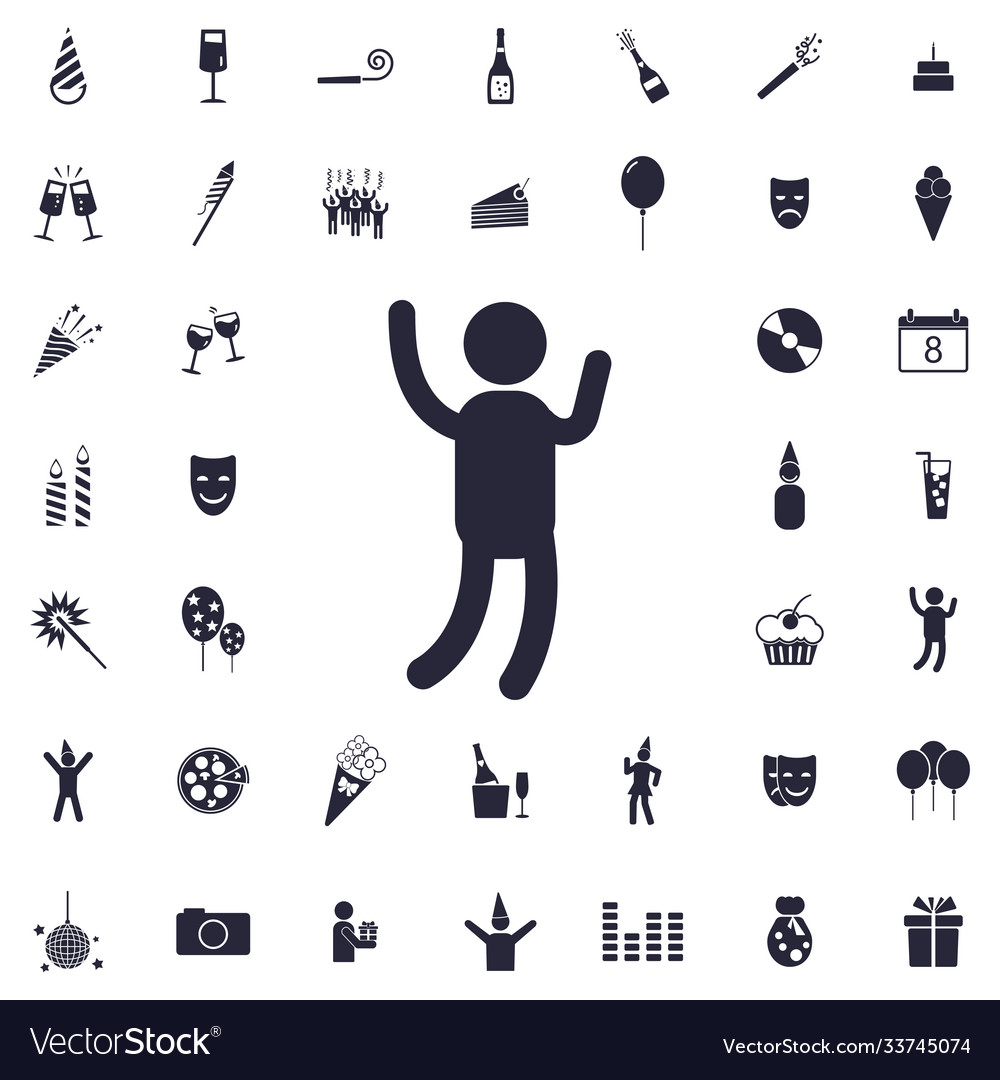 Dancing man icon Royalty Free Vector Image - VectorStock