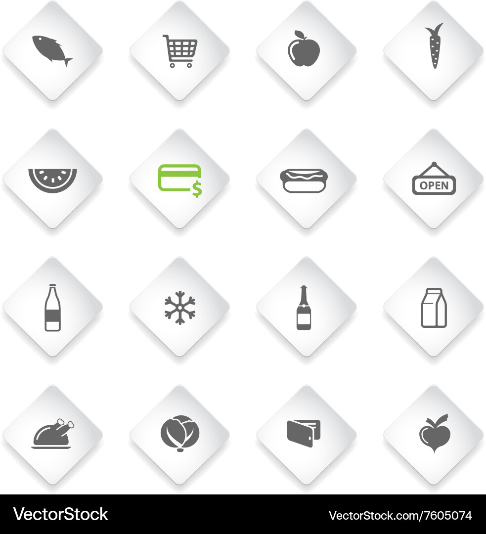 Grocery simply icons Royalty Free Vector Image