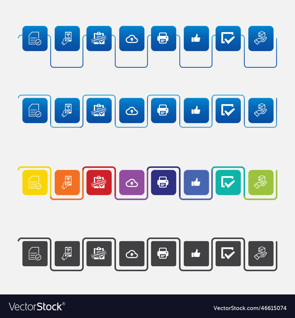 Infographic Buttons Royalty Free Vector Image Vectorstock