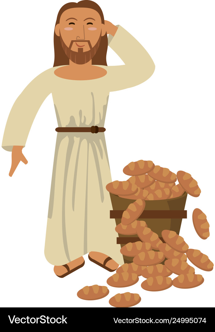 Jesuschrist man cartoon Royalty Free Vector Image