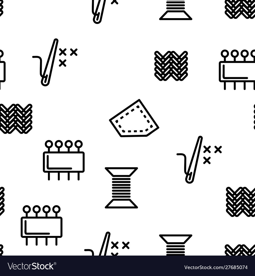 Needlework seamless pattern Royalty Free Vector Image