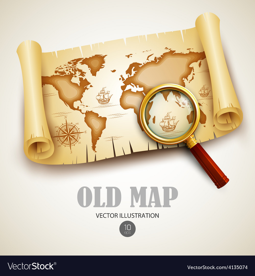 Old map Royalty Free Vector Image - VectorStock