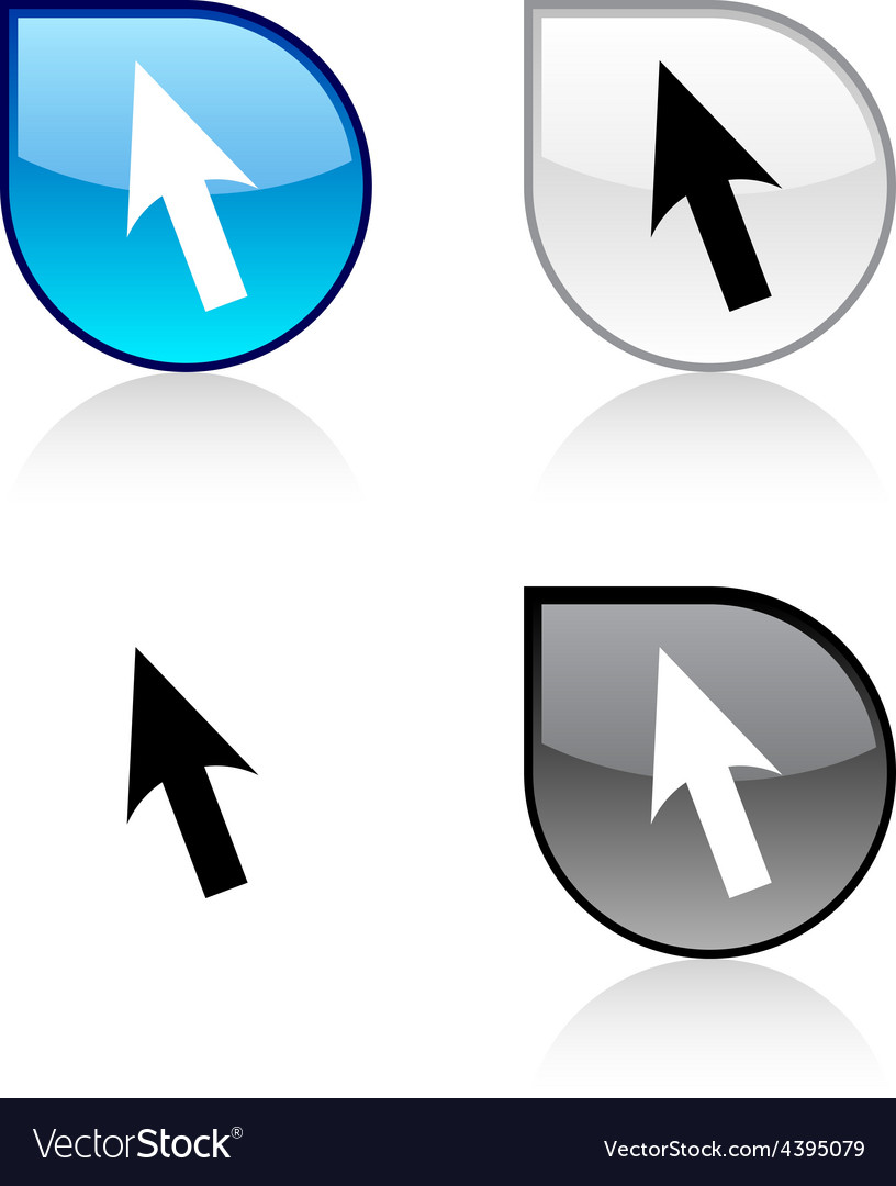 Cursor button Royalty Free Vector Image - VectorStock