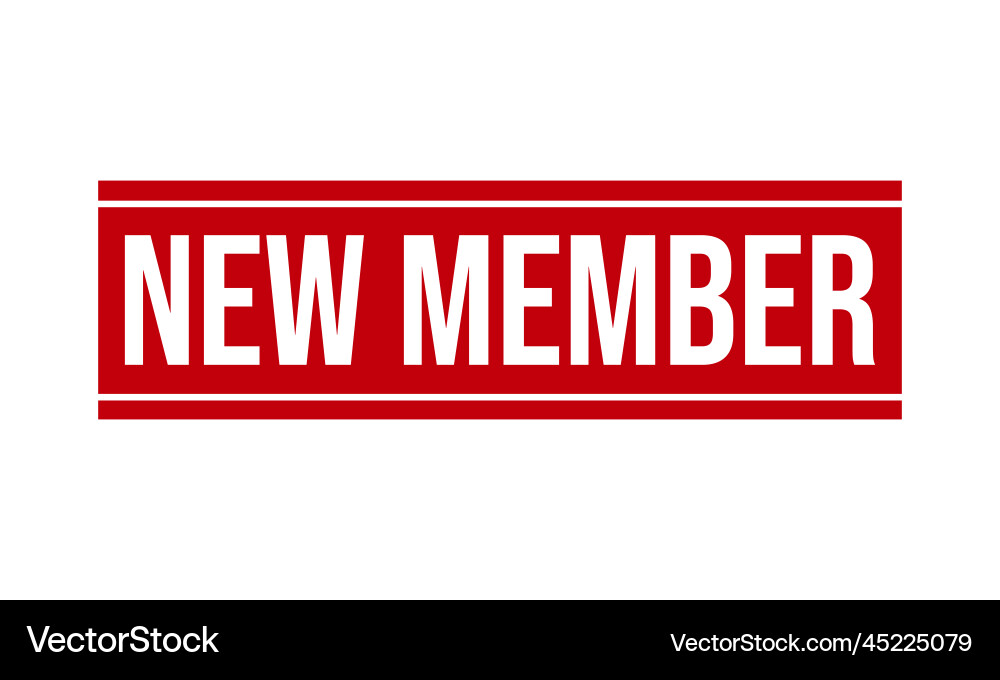 New member rubber stamp seal Royalty Free Vector Image