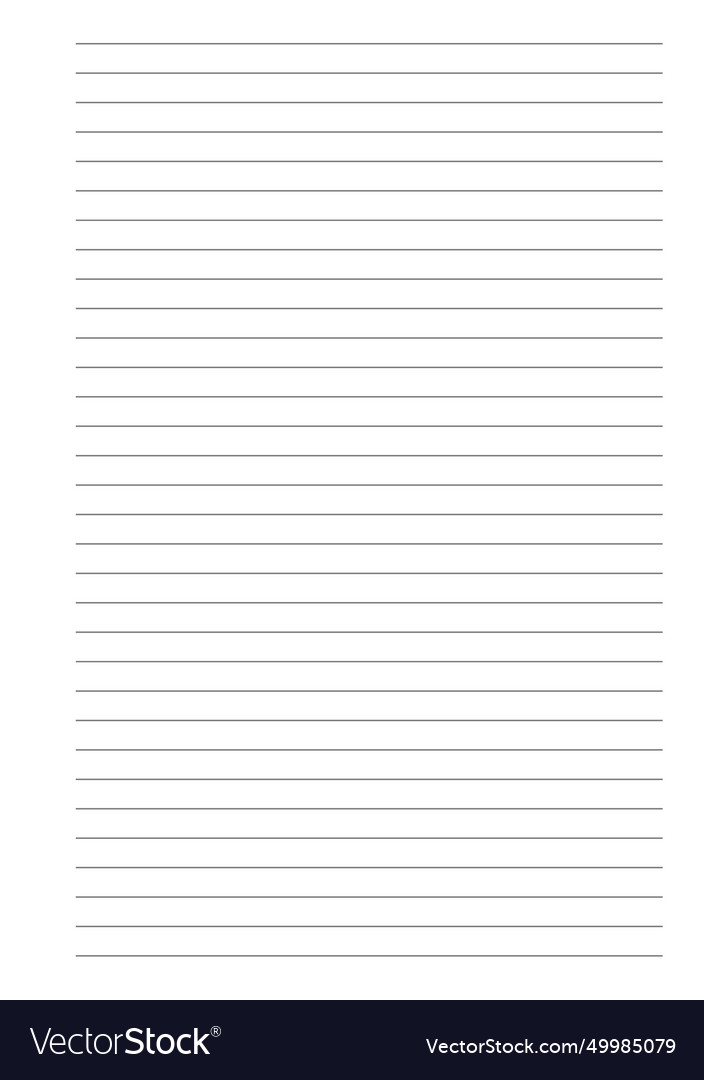Paper lined empty page Royalty Free Vector Image