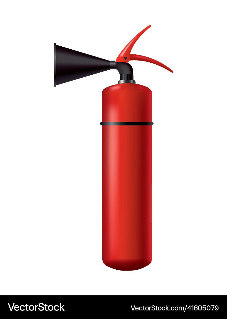 Red fire extinguisher isolated portable Royalty Free Vector