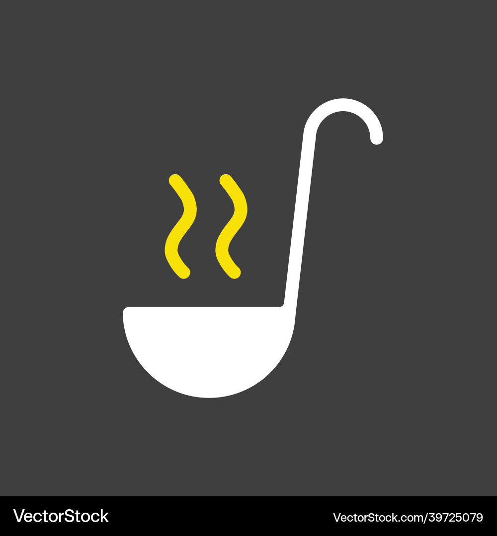 Soup ladle glyph icon kitchen appliance graph Vector Image