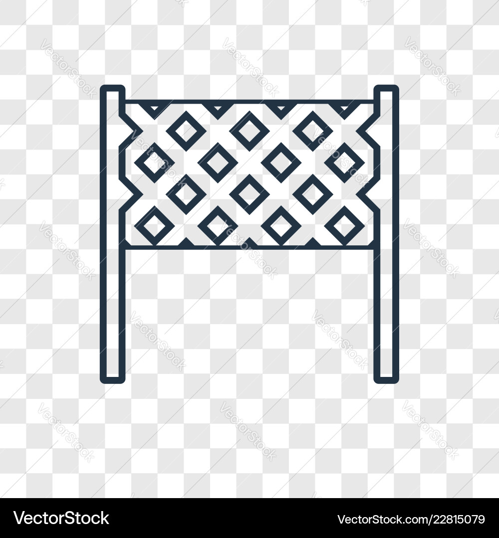 Volleyball net concept linear icon isolated Vector Image
