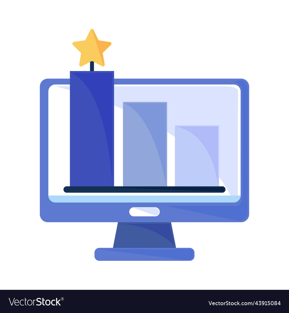 Computer and report business tasks Royalty Free Vector Image