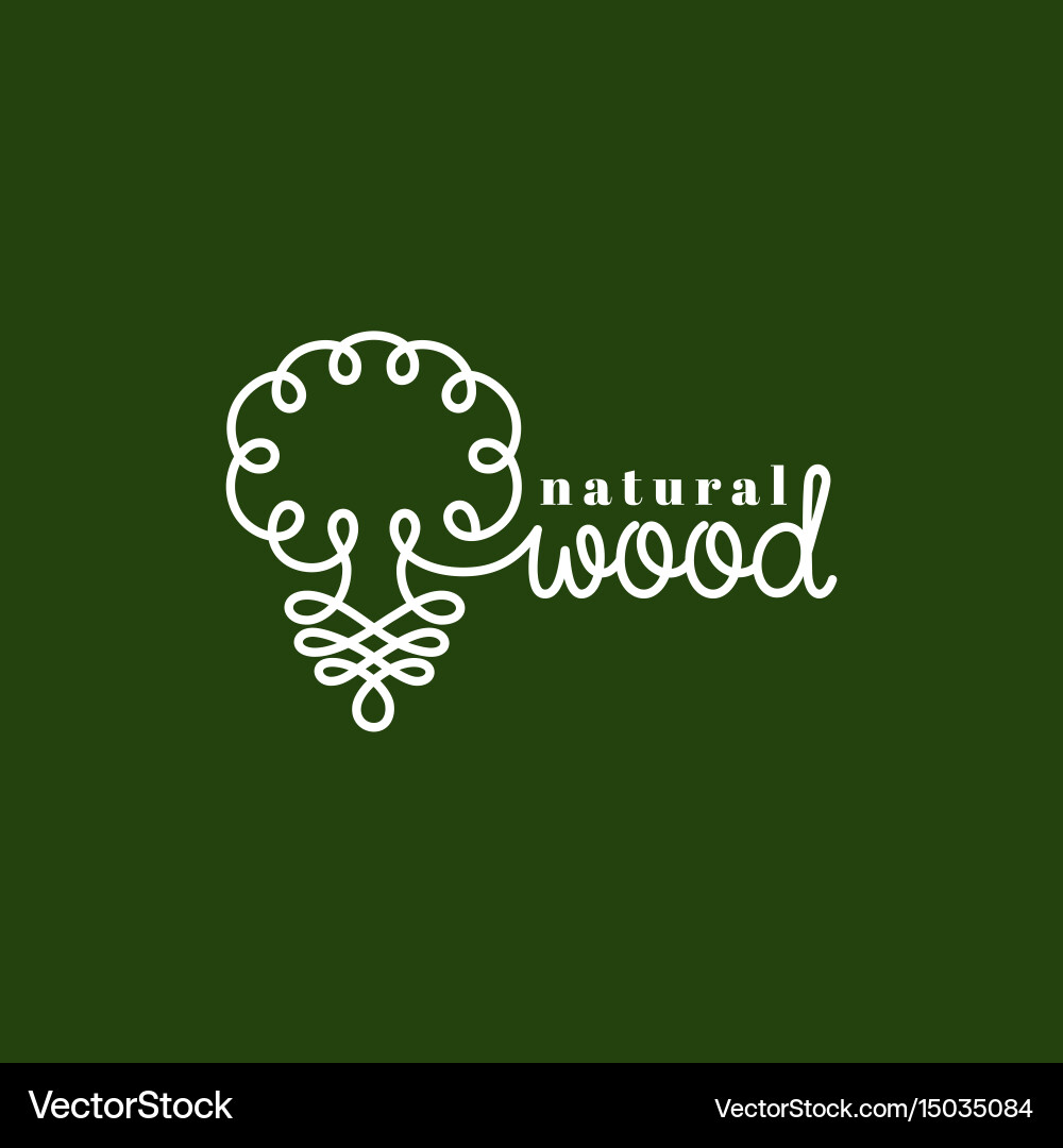 Natural wood logo Royalty Free Vector Image - VectorStock
