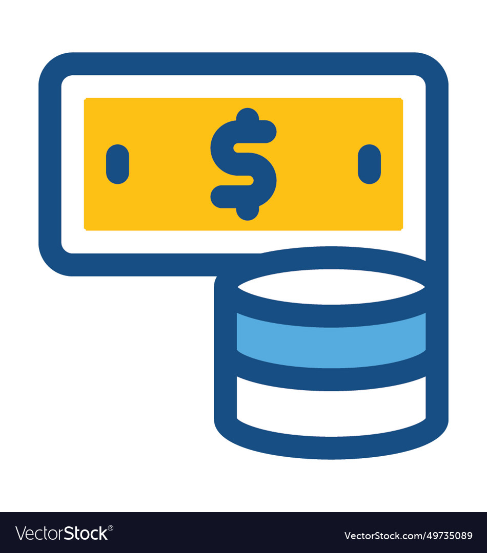 Coins stack Royalty Free Vector Image - VectorStock