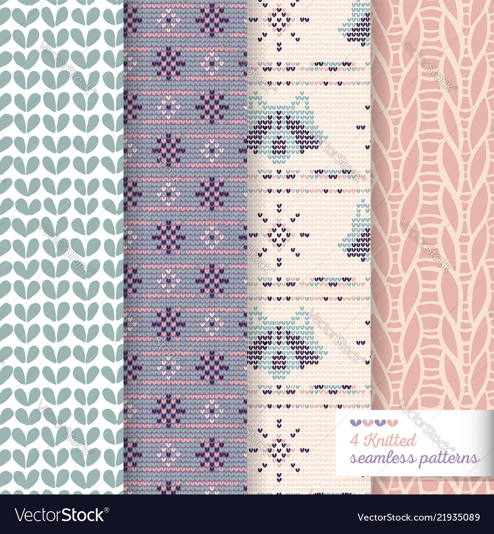 Knitted pattern Royalty Free Vector Image - VectorStock