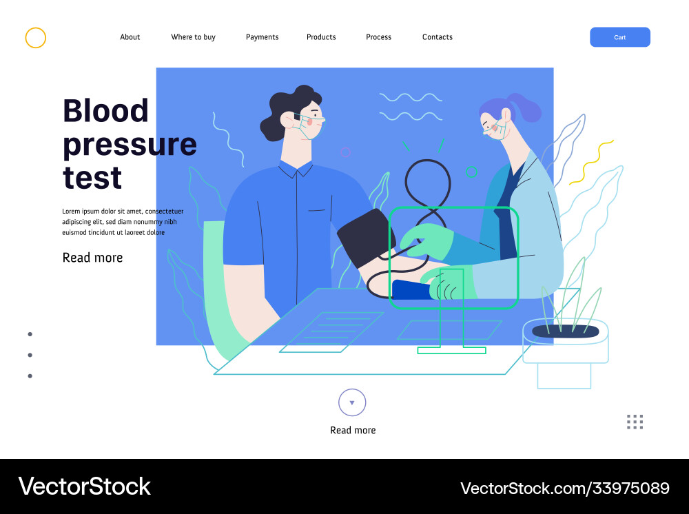 Medical tests template - blood pressure test Vector Image