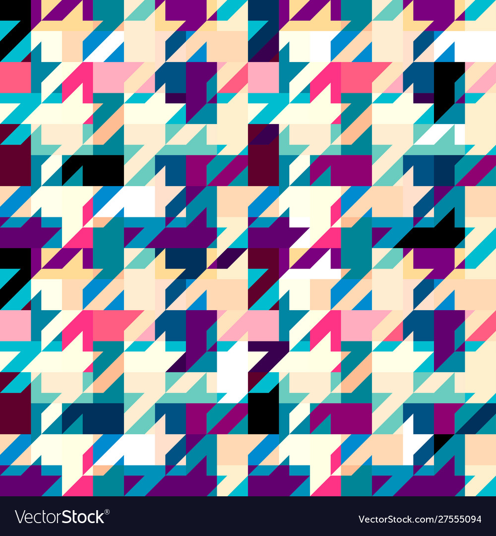 Classic hounds-tooth pattern in a patchwork Vector Image