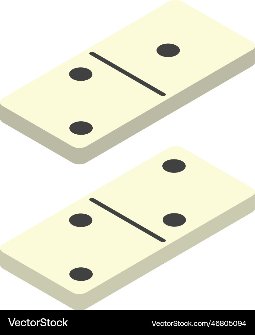 Isolated pair of domino objects icon Royalty Free Vector