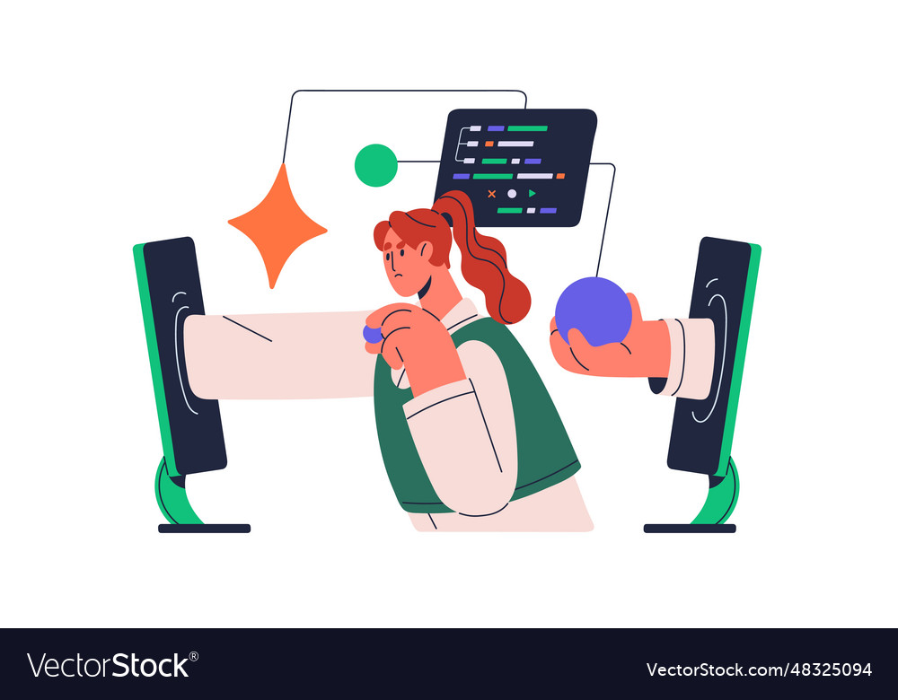 Software Engineer Testing Program Concept Coder Vector Image