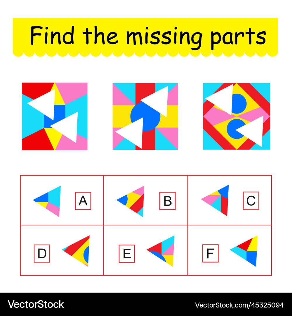 Task for the development of logic for children Vector Image