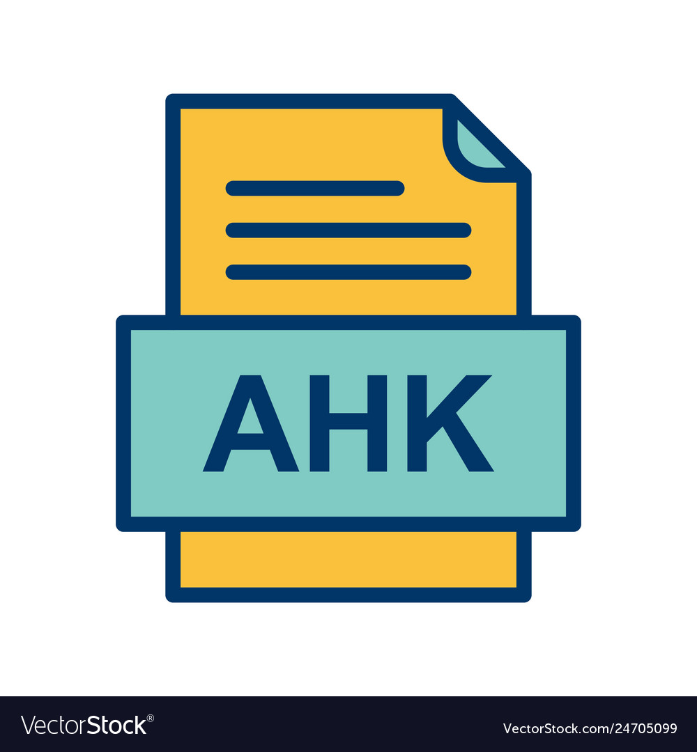 Ahk File Document Icon Royalty Free Vector Image