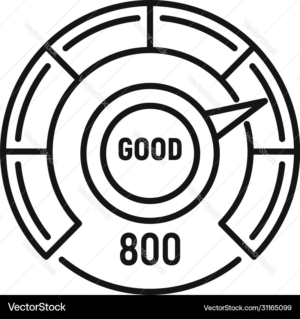 Good level scale icon outline style Royalty Free Vector