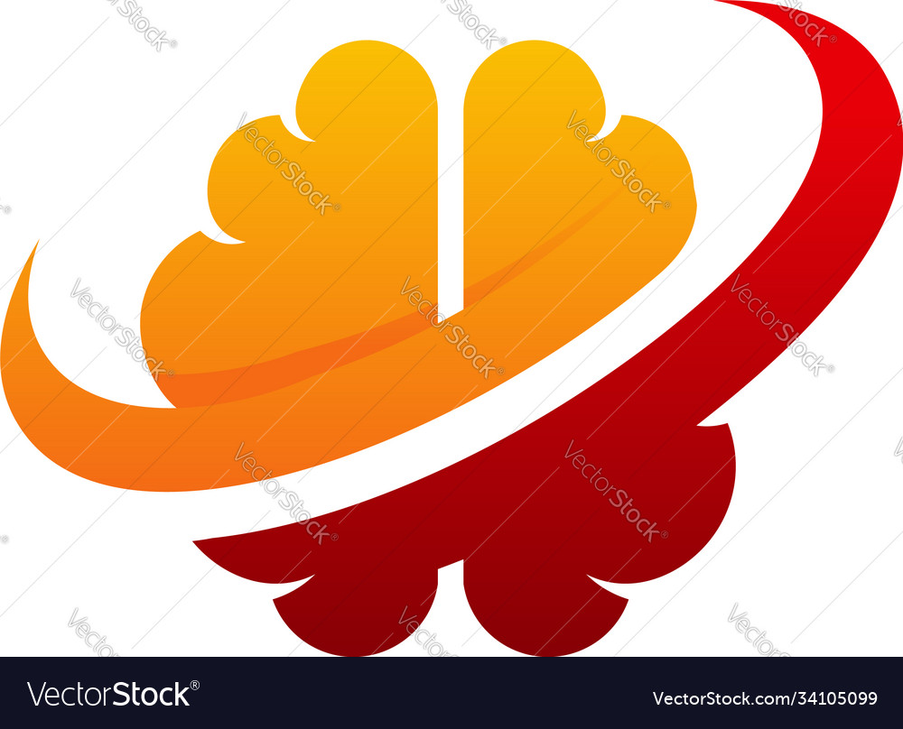 Modern smart brain logo designs health Royalty Free Vector