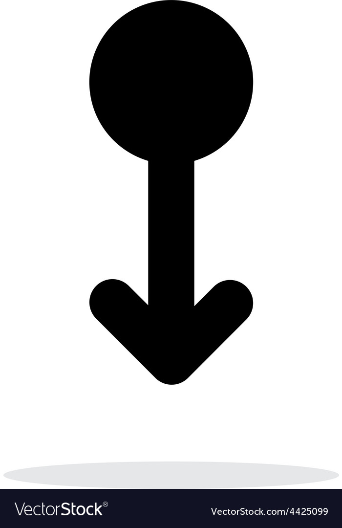 Scroll down gesture abstract icon Royalty Free Vector Image