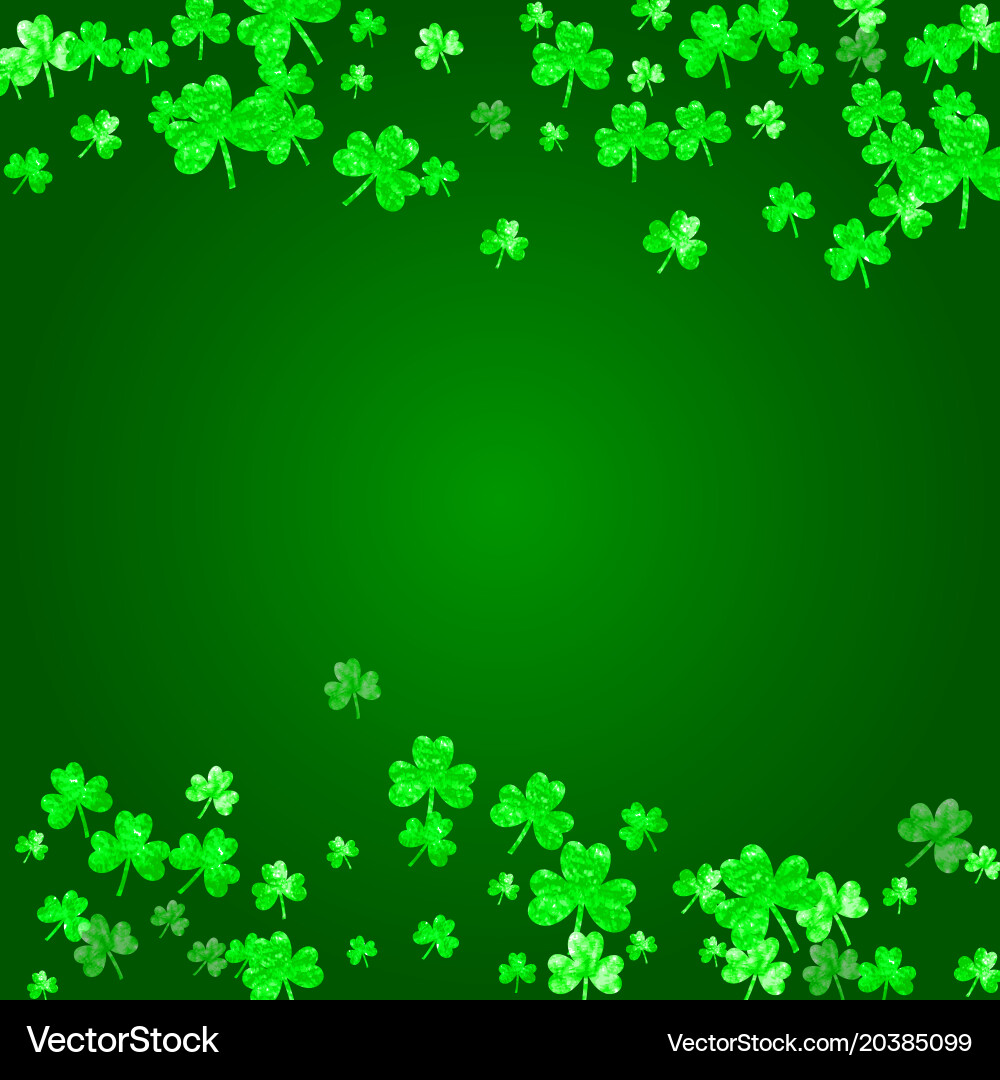 Shamrock background for saint patricks day Vector Image