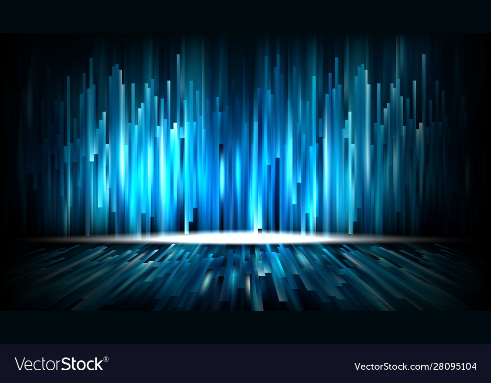 Abstract 3d digital technology blue light concept Vector Image