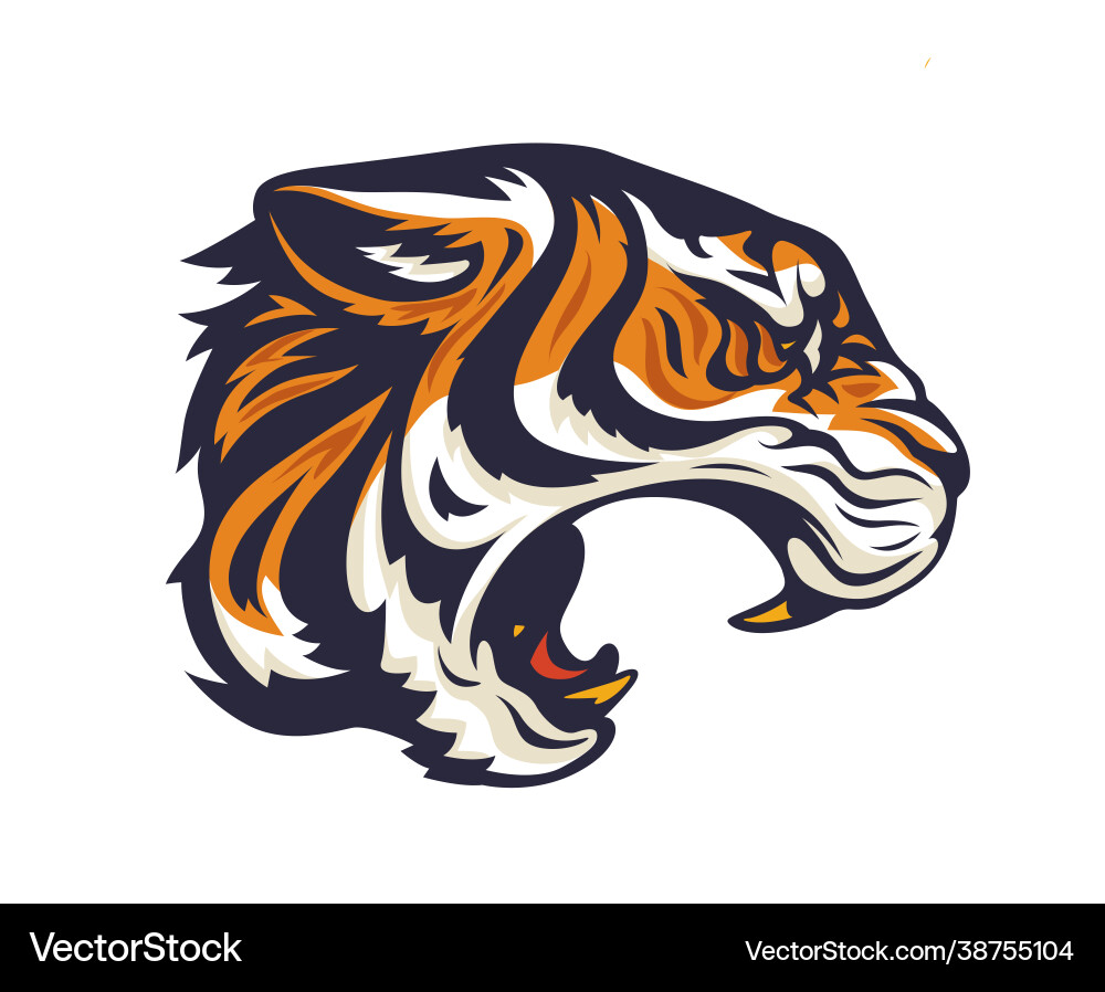 Angry tiger wild animal Royalty Free Vector Image