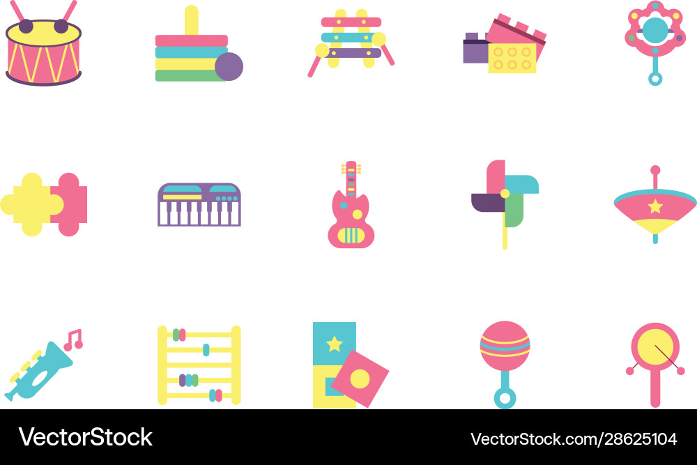 Isolated toys icon set design Royalty Free Vector Image