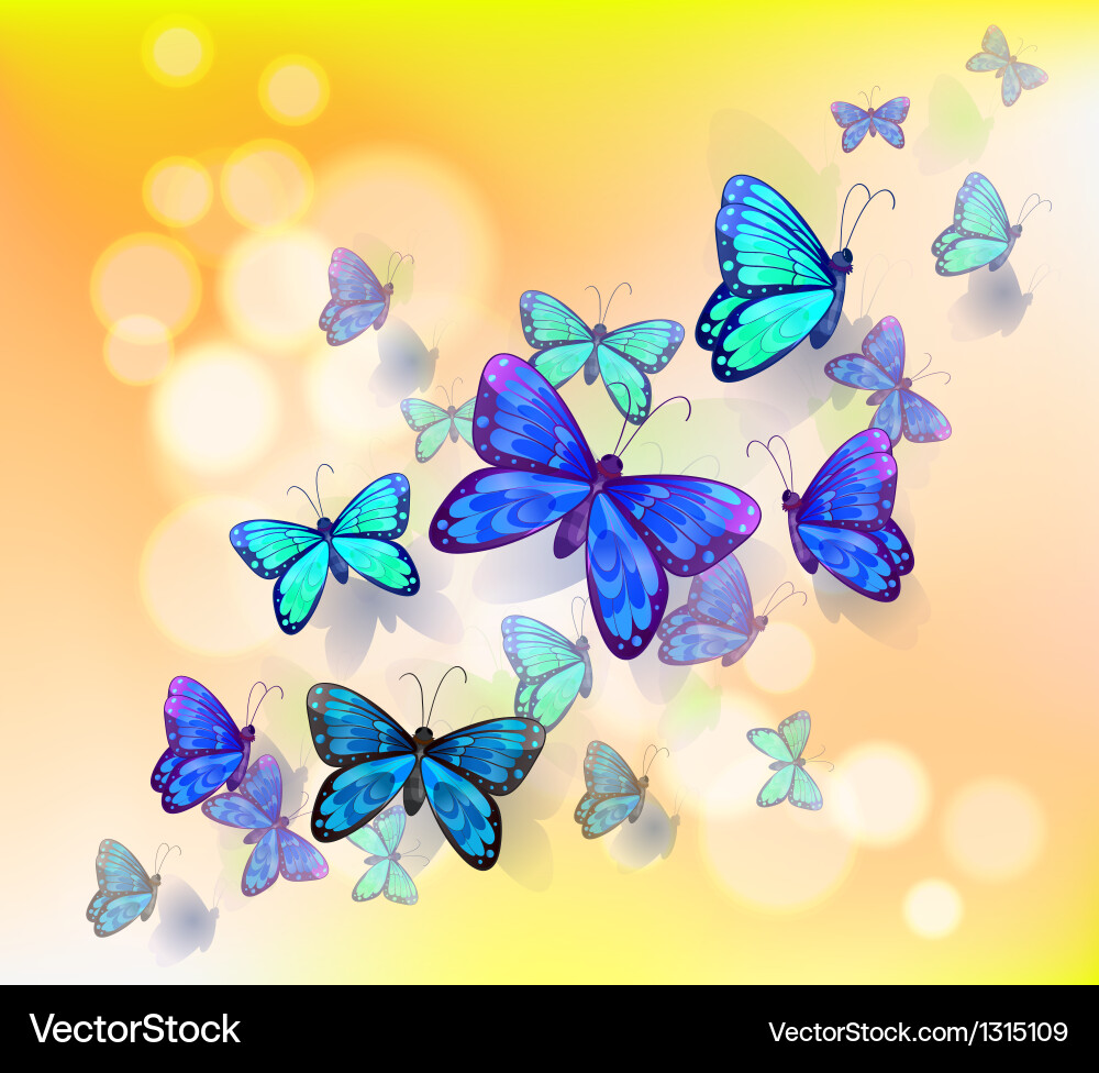 A wallpaper design with butterflies Royalty Free Vector