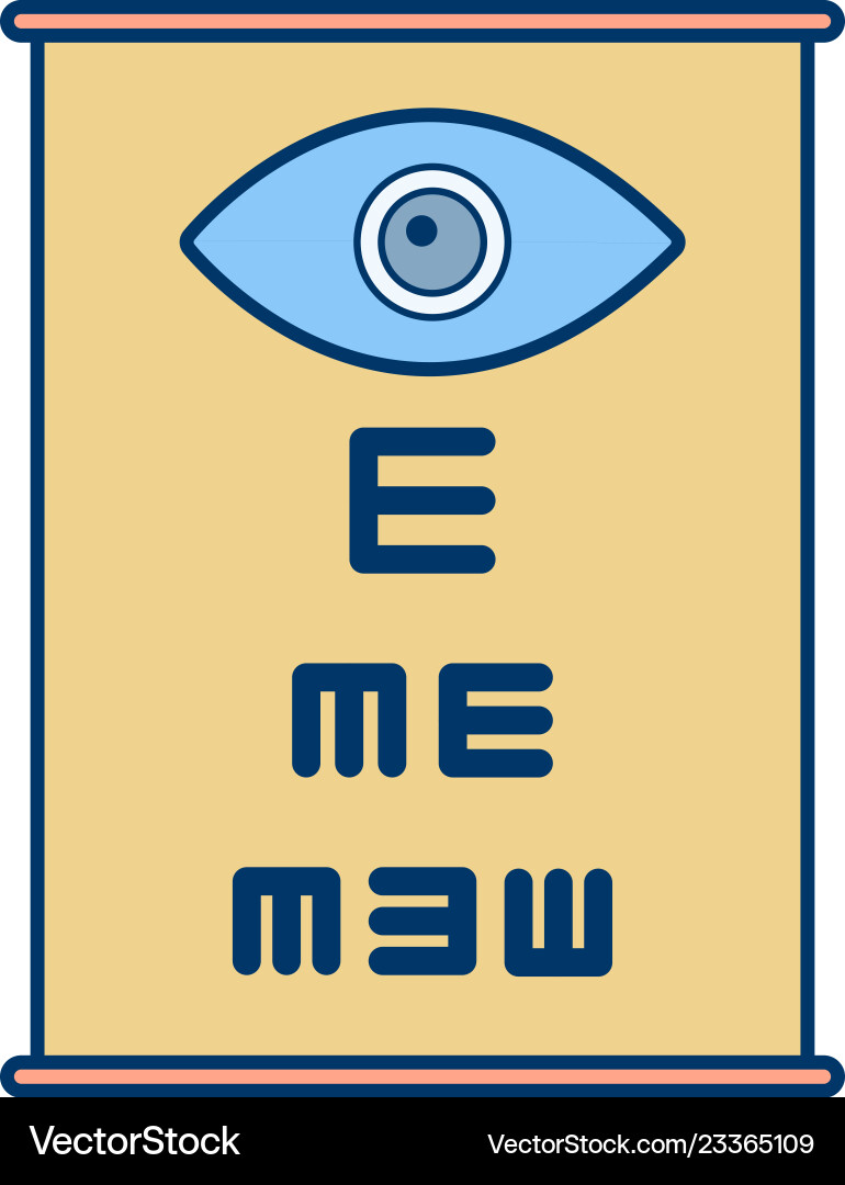 Eye test icon Royalty Free Vector Image - VectorStock