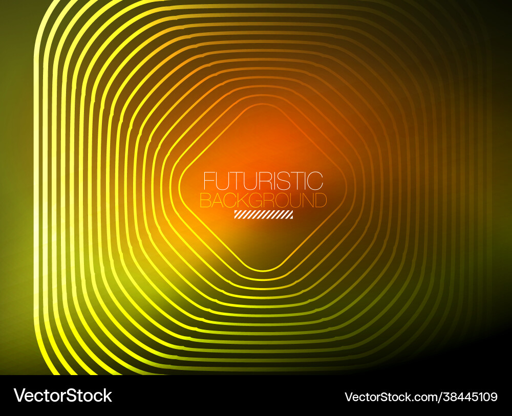 Neon color square shape lines abstract background Vector Image