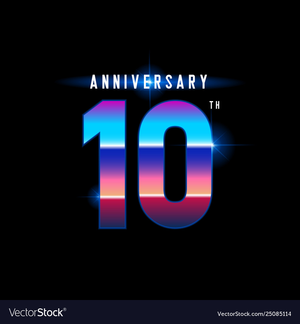 10 years anniversary celebration logotype Vector Image 10 years anniversary celebration logotype Vector Image