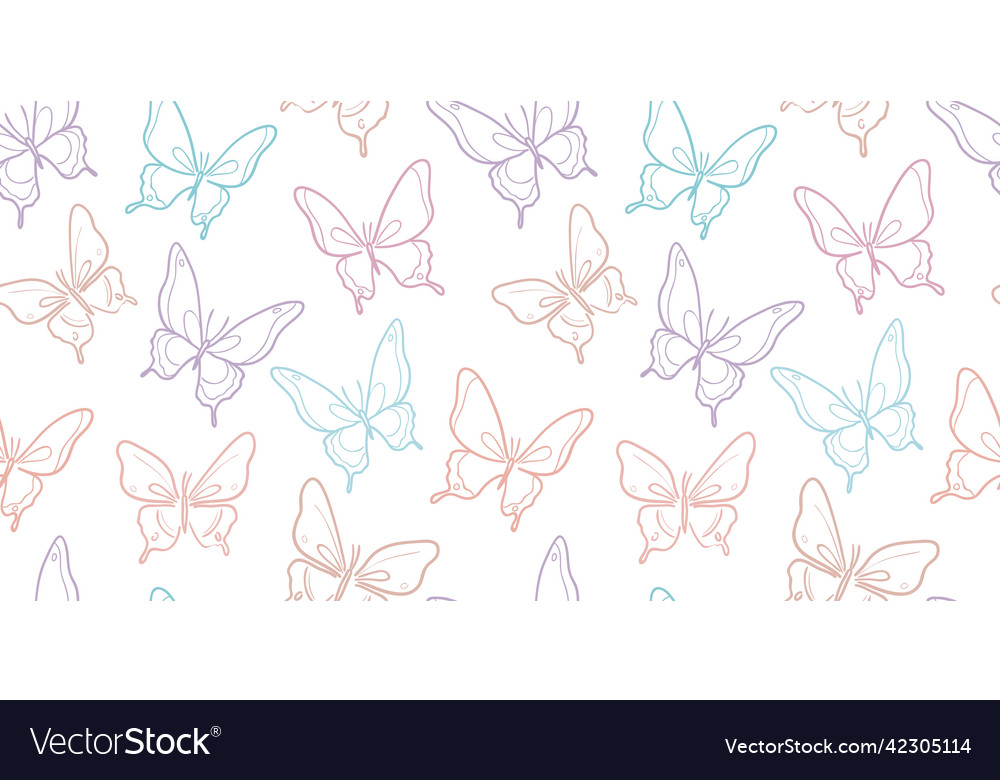 Butterfly pattern repeat background Royalty Free Vector