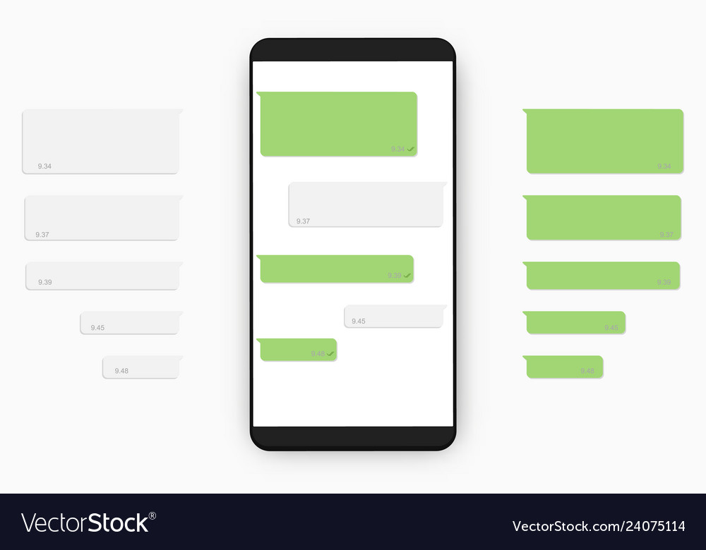 Mobile chat template Royalty Free Vector Image