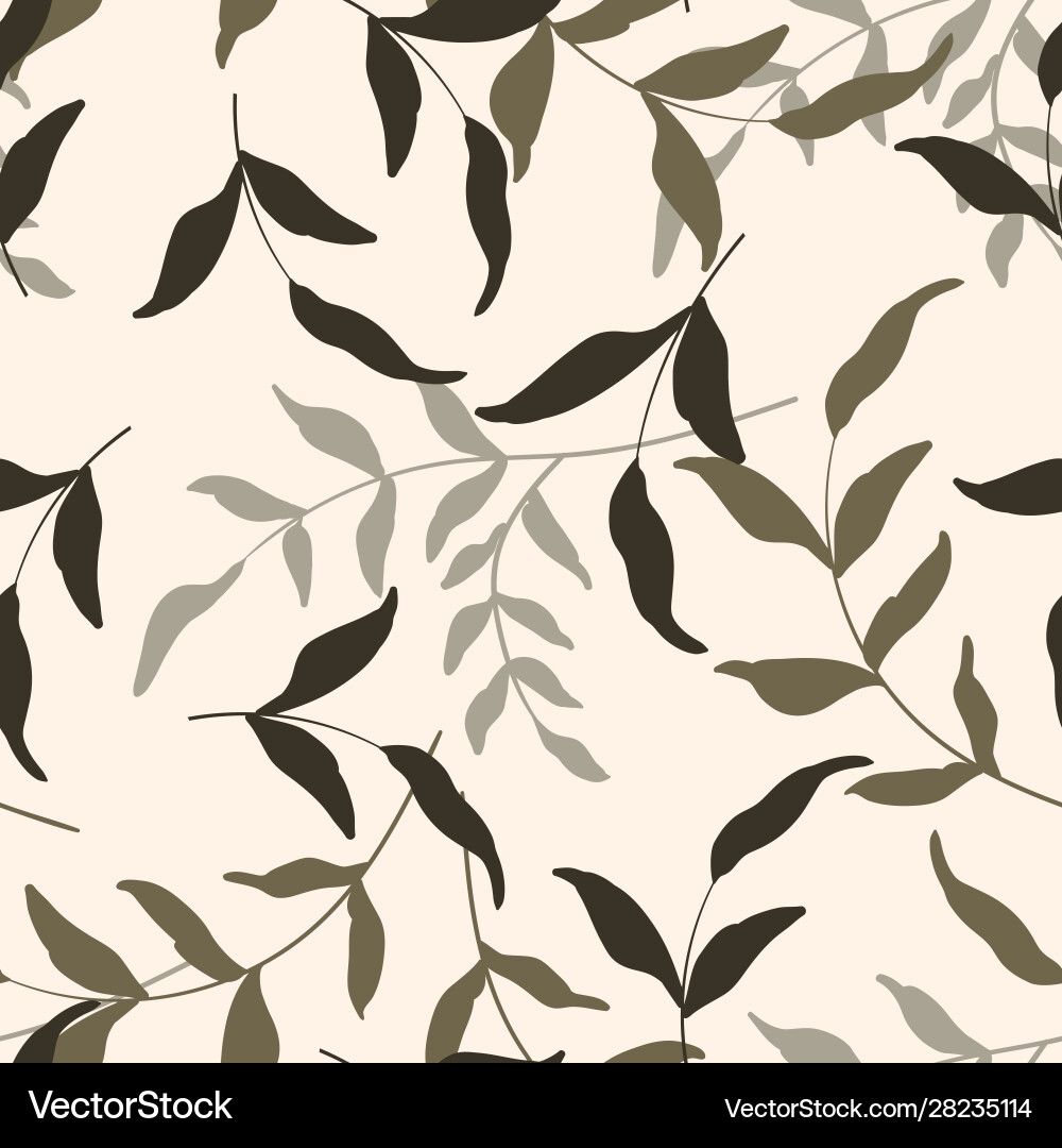 Modern abstract floral on light backdrop flower Vector Image