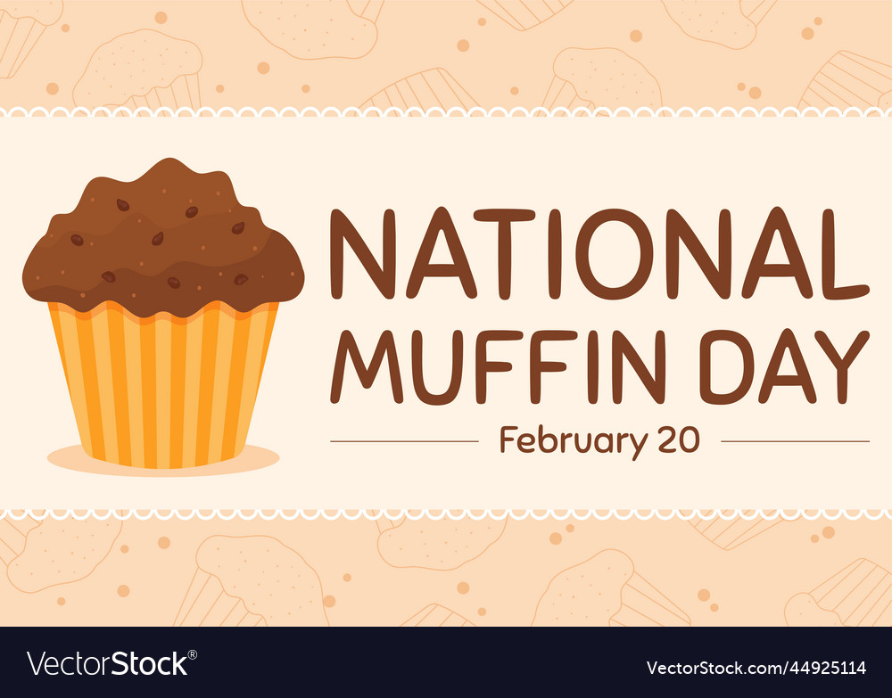 National muffin day on february 20th Royalty Free Vector