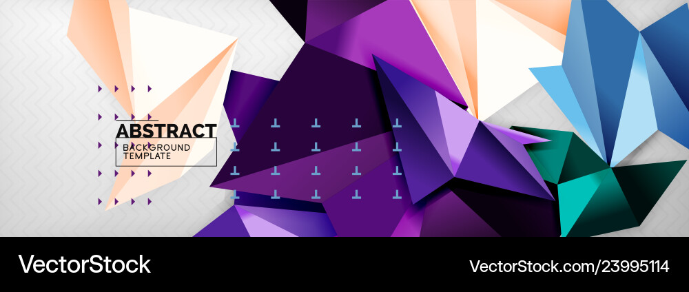 Triangles background techno template Royalty Free Vector