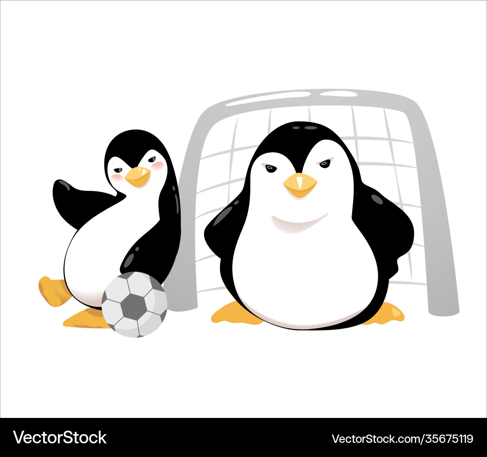 Two football players standing side side Royalty Free Vector